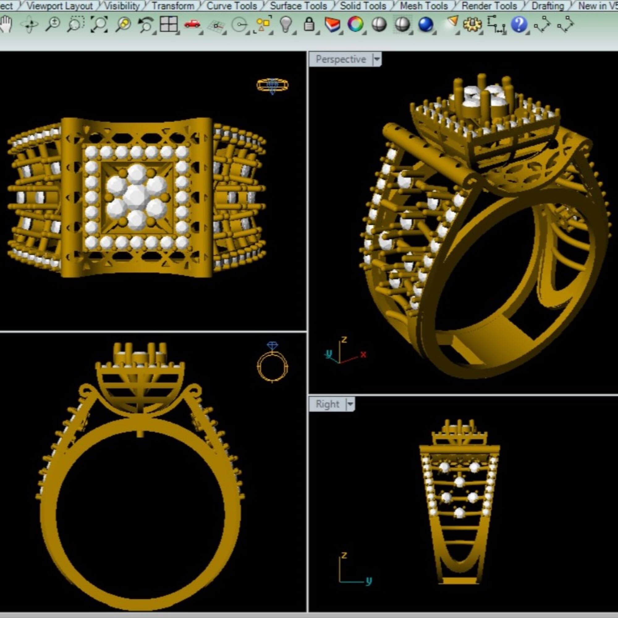 Men's Ring (cad) - 3D Model by jewelry designer