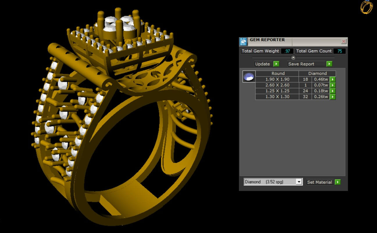 Men's Ring (cad) - 3D Model by jewelry designer