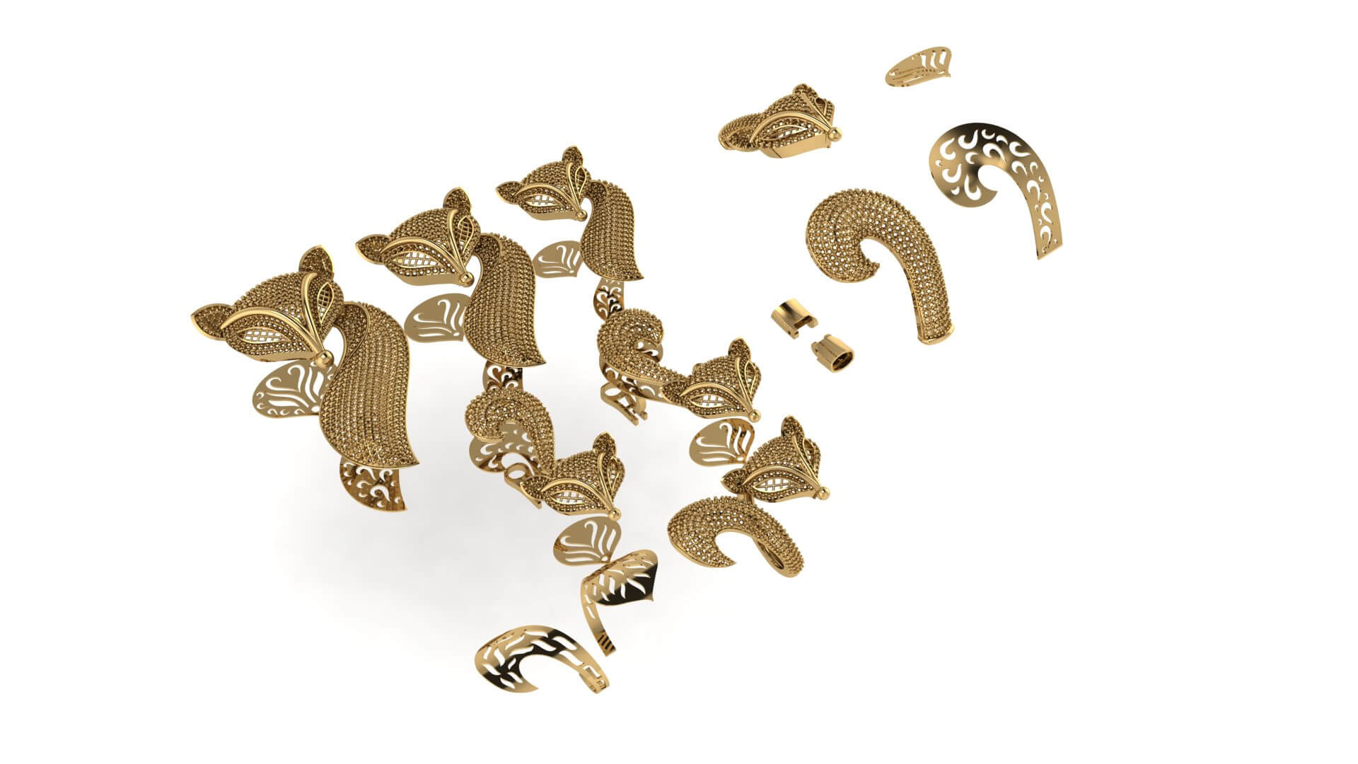 Fox Set - 3D Model by Jewelry