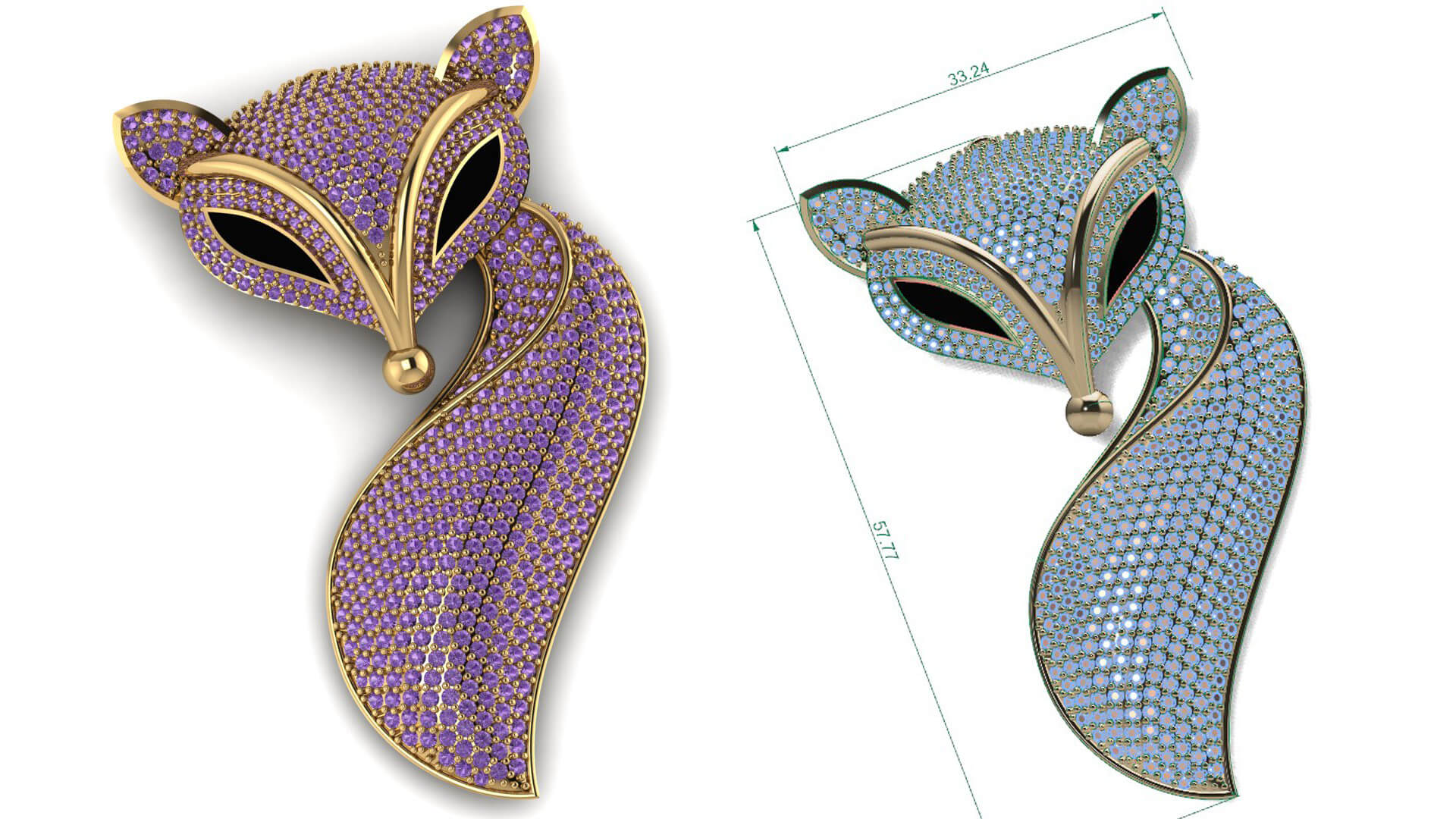 Fox Set - 3D Model by Jewelry