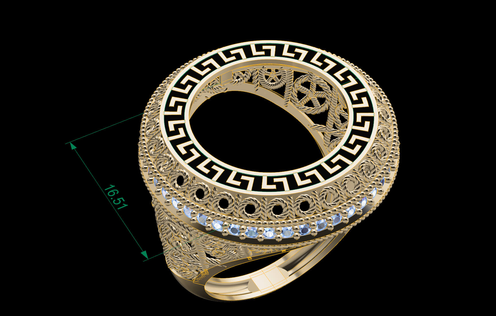 Lira Ring 068 - 3D Print Model by Jewelry