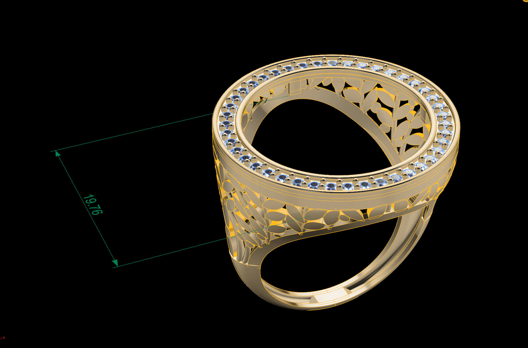 Lira Ring 077 - 3D Print Model by Jewelry