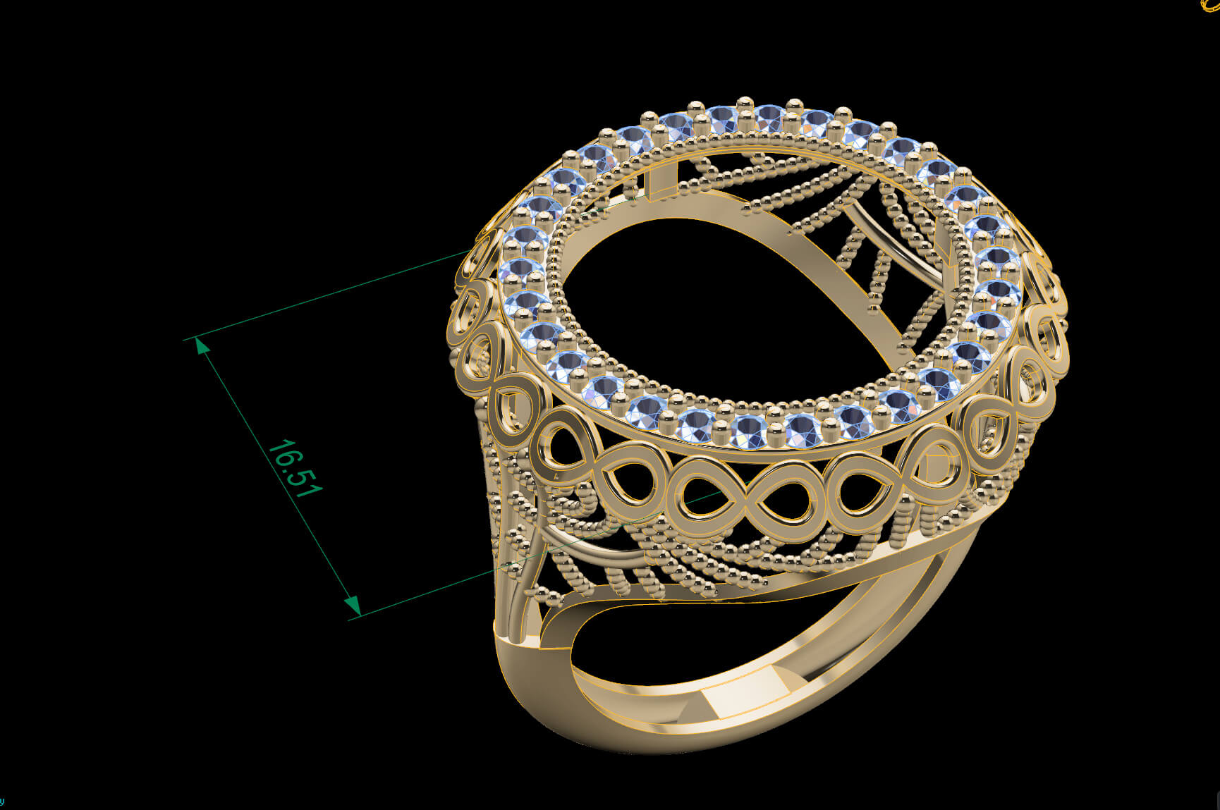 Lira Ring 088 - 3D Print Model by Jewelry