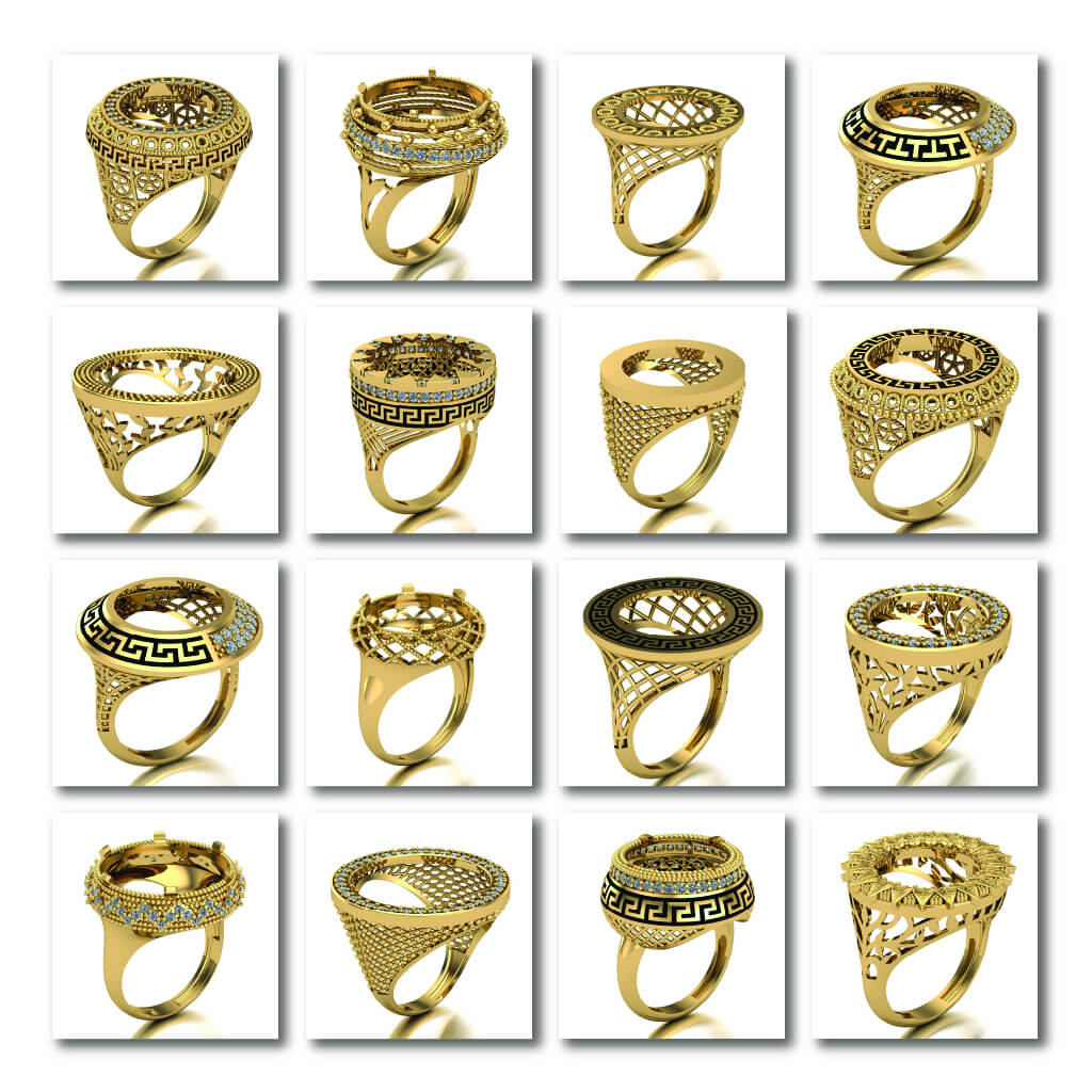 Lira Rings Collection - 3D Model by Jewelry