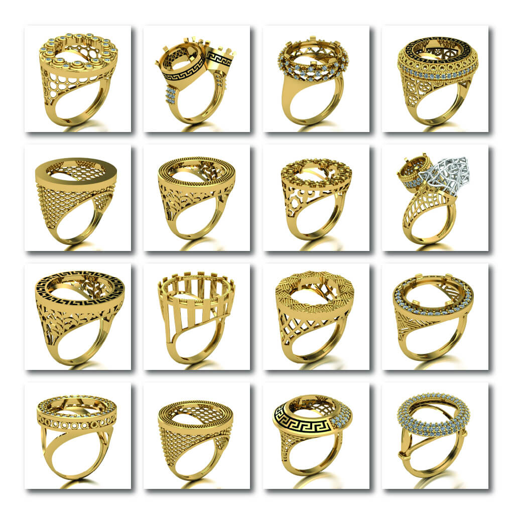 Lira Rings Collection - 3D Model by Jewelry