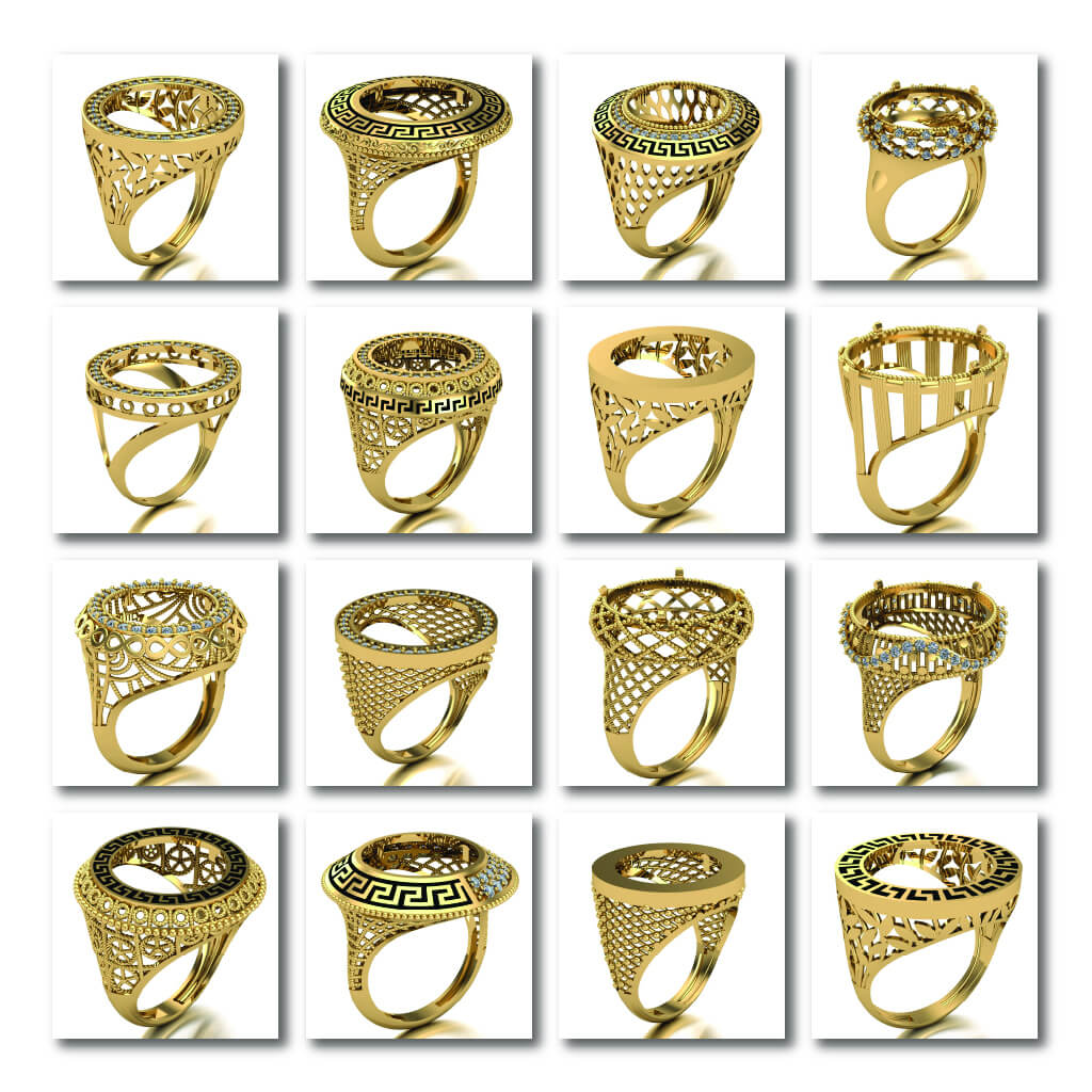 Lira Rings Collection - 3D Model by Jewelry