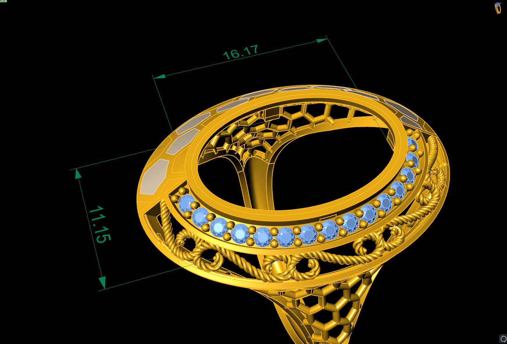 Onsa Ring 008 - 3D Print Model by Jewelry
