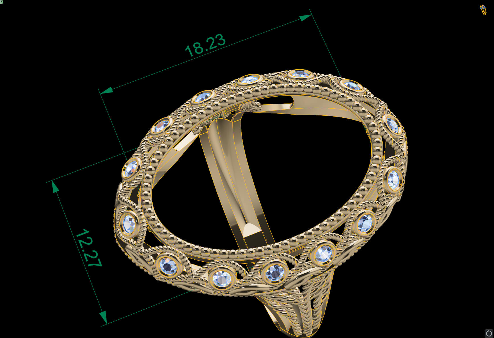 Onsa Ring 037 - 3D Model by Jewelry
