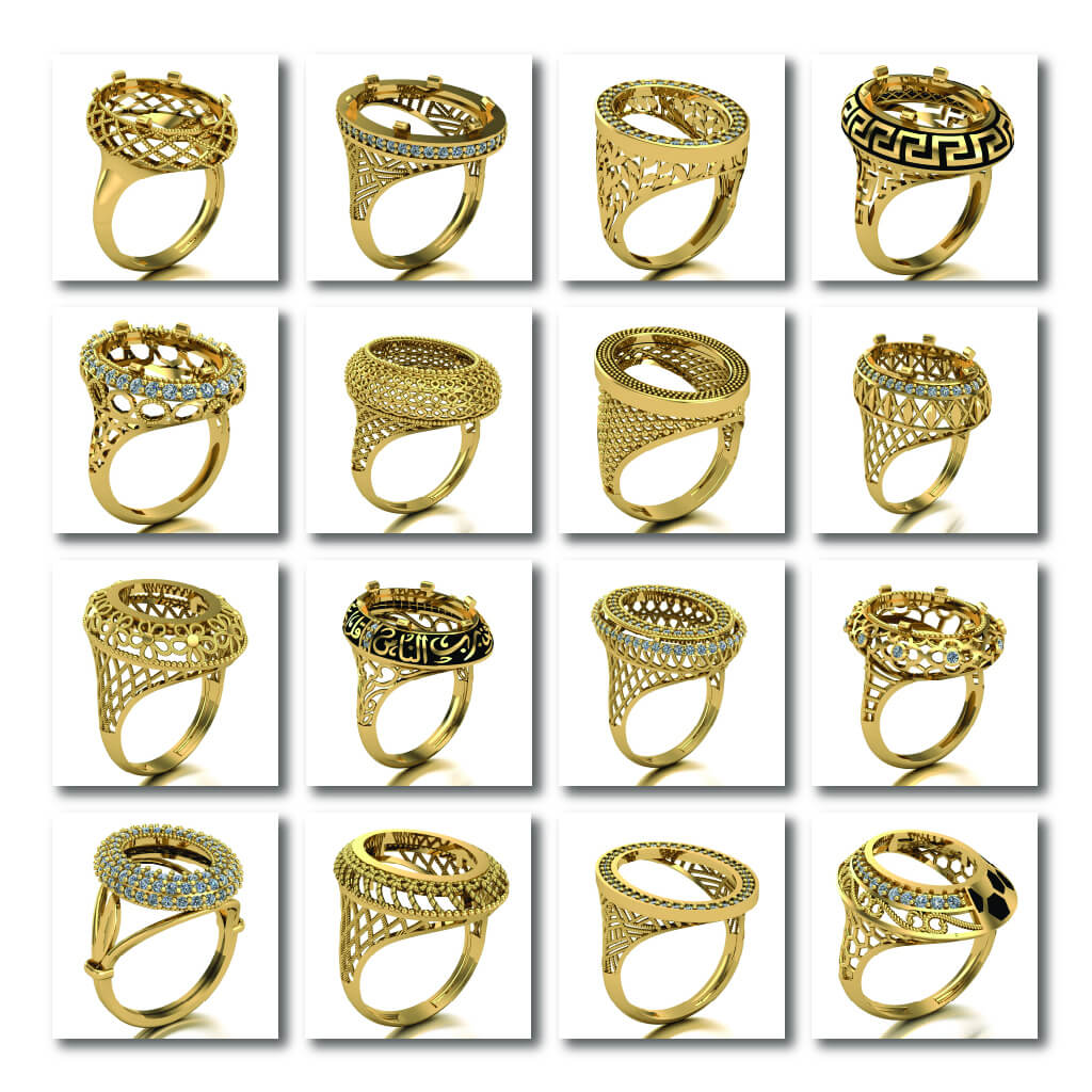 Onsa Rings Collection - 3D Model by Jewelry