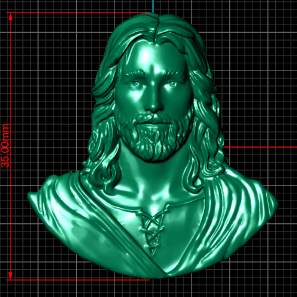 Jesus Pendant 3D Printable by jewelryworld