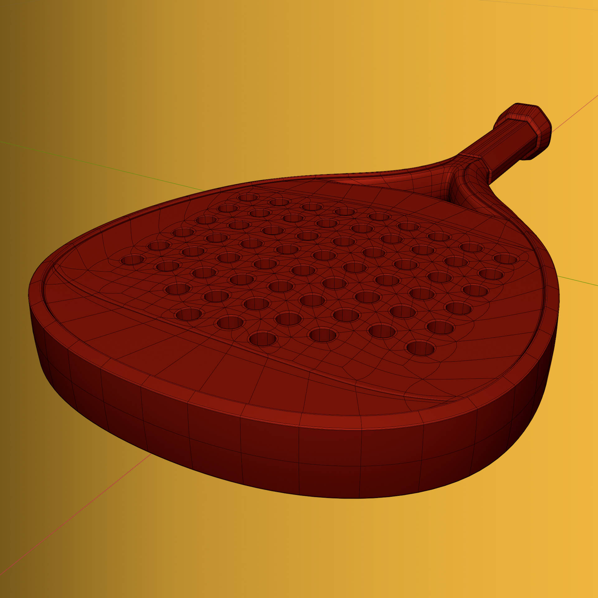 Padel Racket - 3D Model by jgoytiav