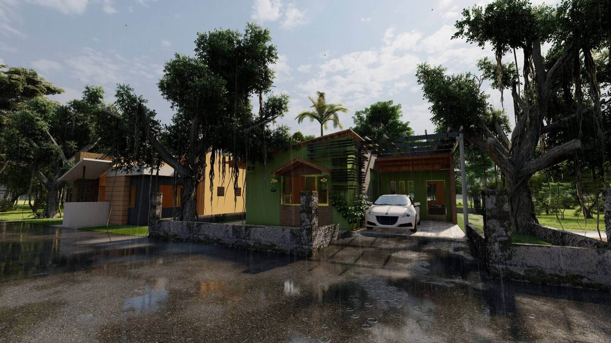 OLD HOUSE 3D Desktop HD Wallpaper