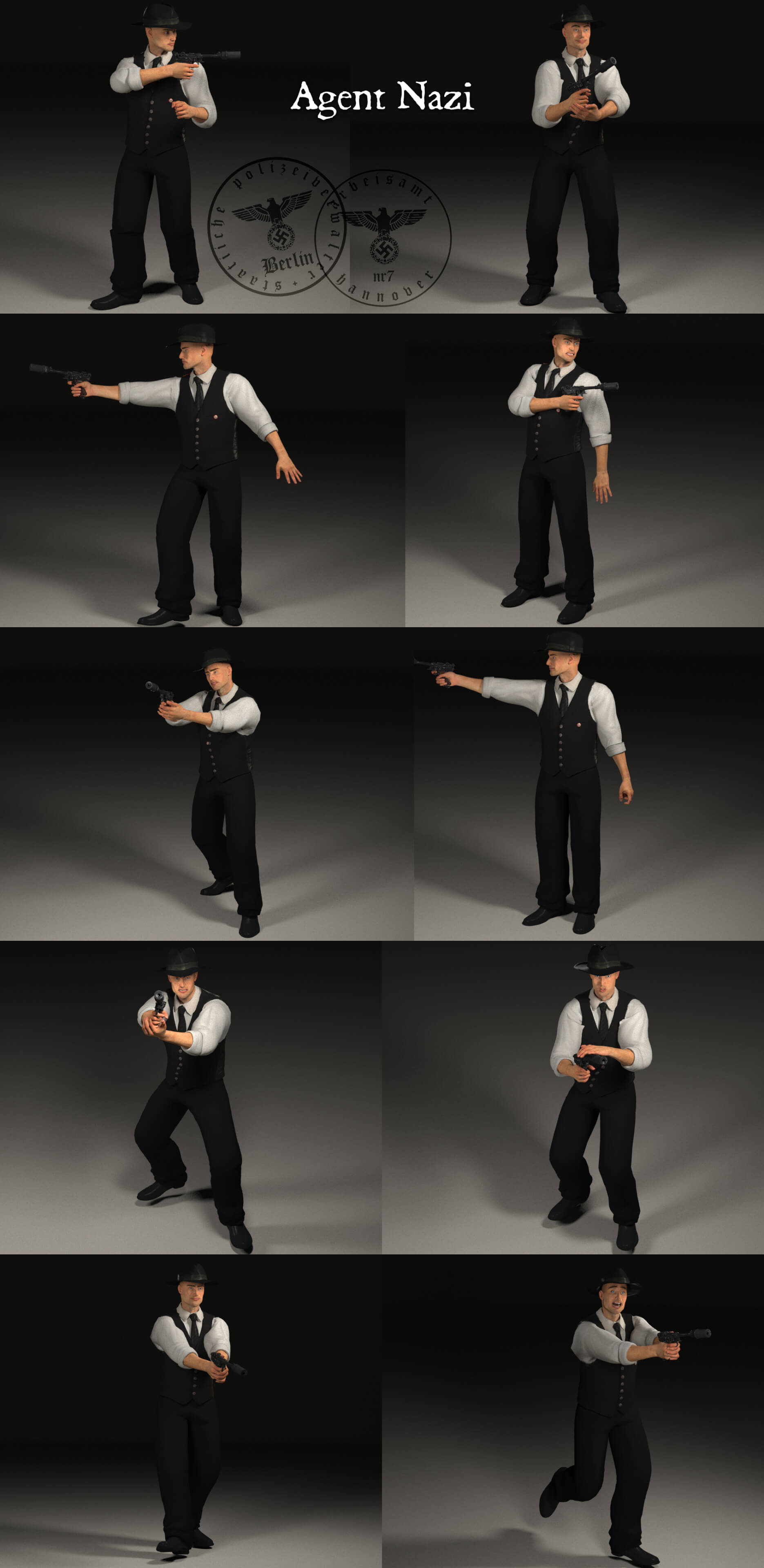 Cloths Civil, Low Poly Standalone Figure - Free Daz Content by Jibicoco