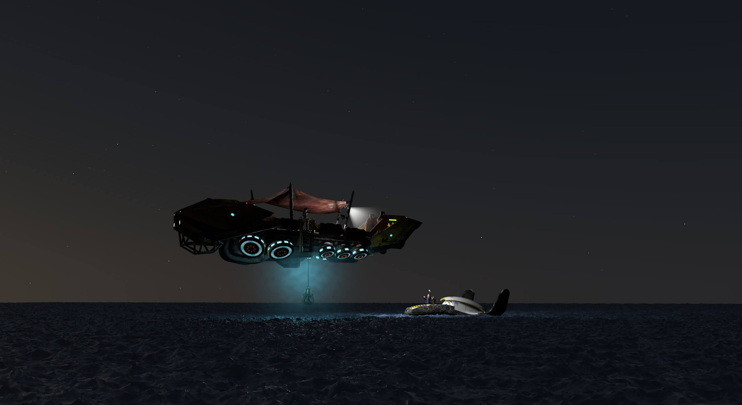 Aliens Rescue Astronauts 3D Render, Digital Art by Jibicoco