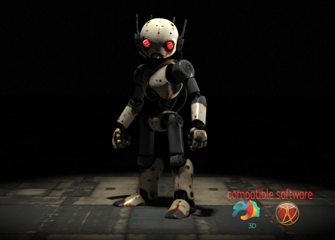 Garbage-Robot Work in Progress 3D Render, Digital Art by Jibicoco