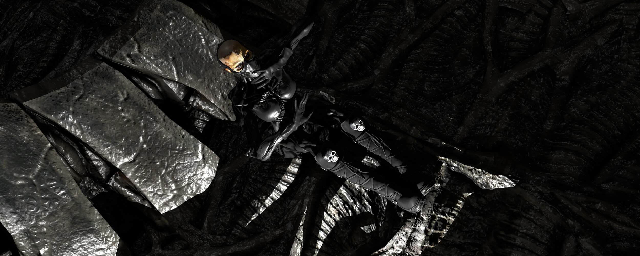 Test Alien Xenomorph Texture 3D Render, Digital Art by Jibicoco