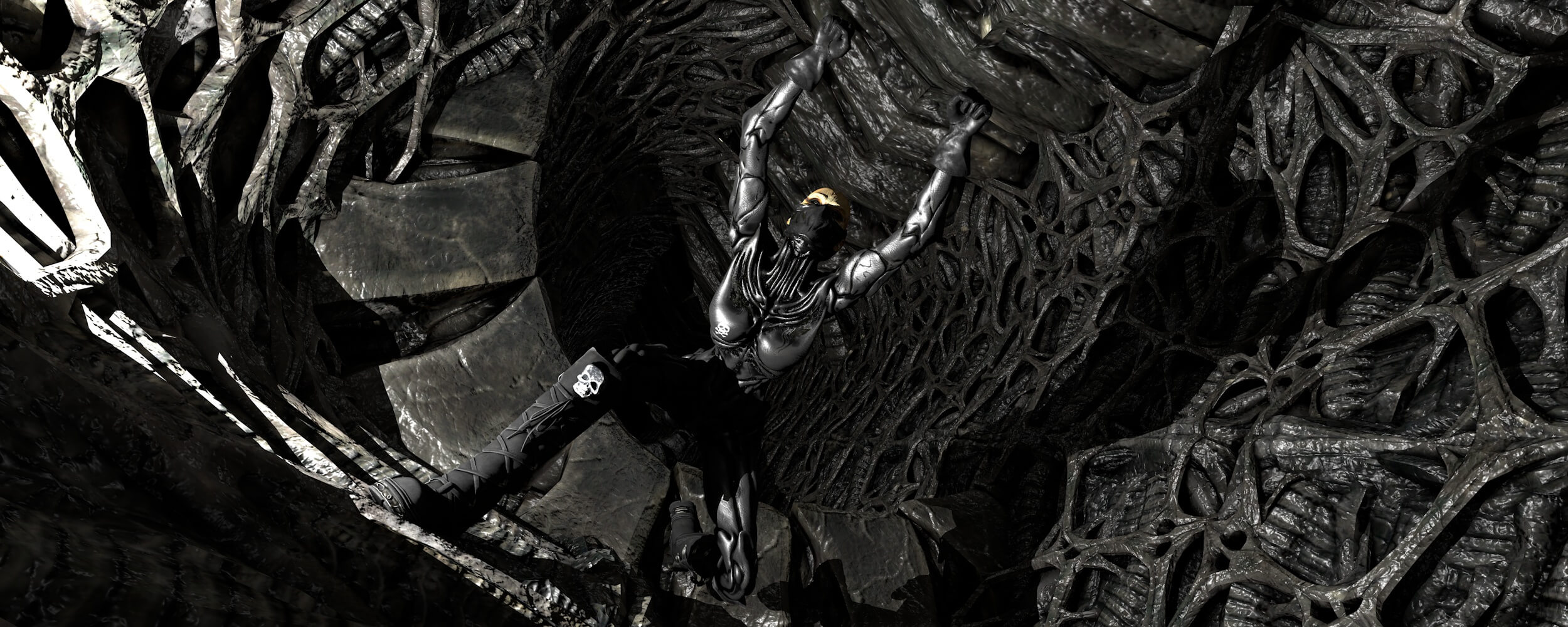 Test Alien Xenomorph Texture 3D Render, Digital Art by Jibicoco