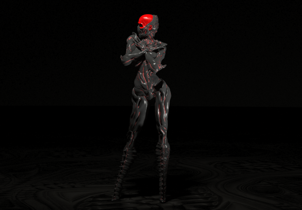 WIP xenomorph hybrid base mesh victoria HD POLY-2 3D Render