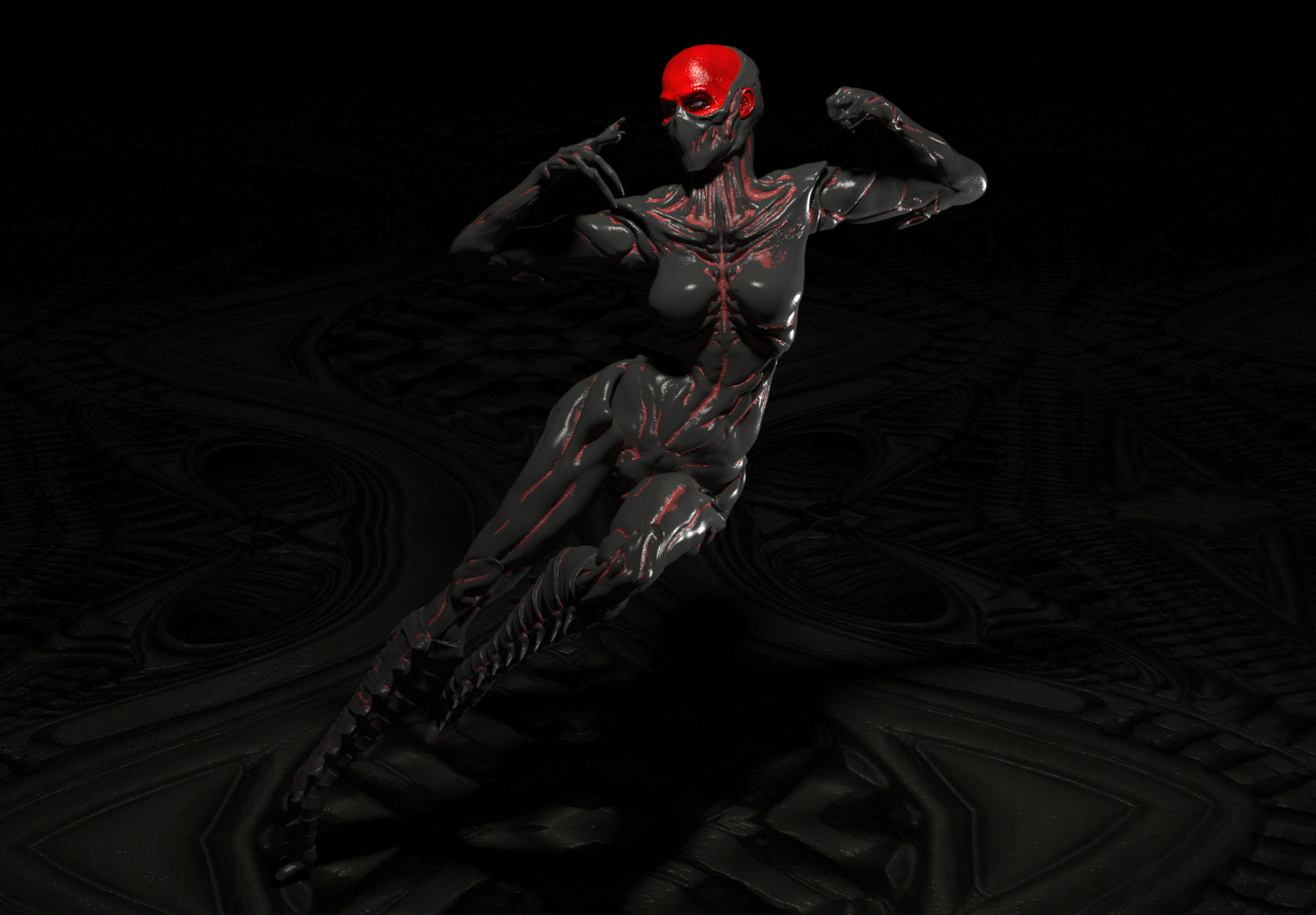 WIP xenomorph hybrid base mesh victoria HD POLY-2 3D Render