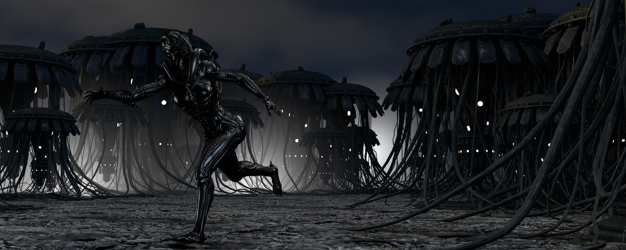 xenomorphs 3D Render, Digital Art by Jibicoco