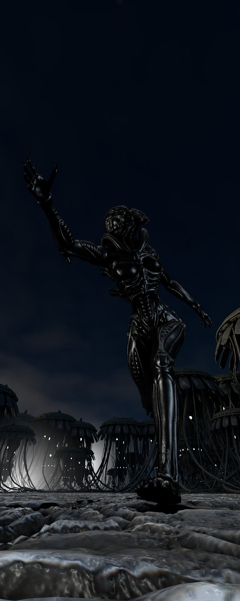 xenomorphs 3D Render, Digital Art by Jibicoco