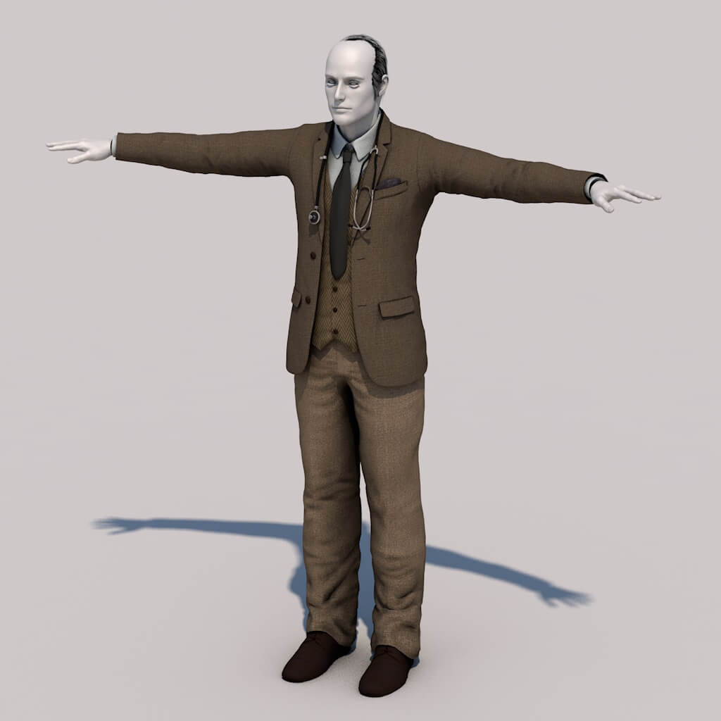 Herr Doctor, Civil, Standalone Character Cmptbl DAZ3D Poser - Free Daz ...