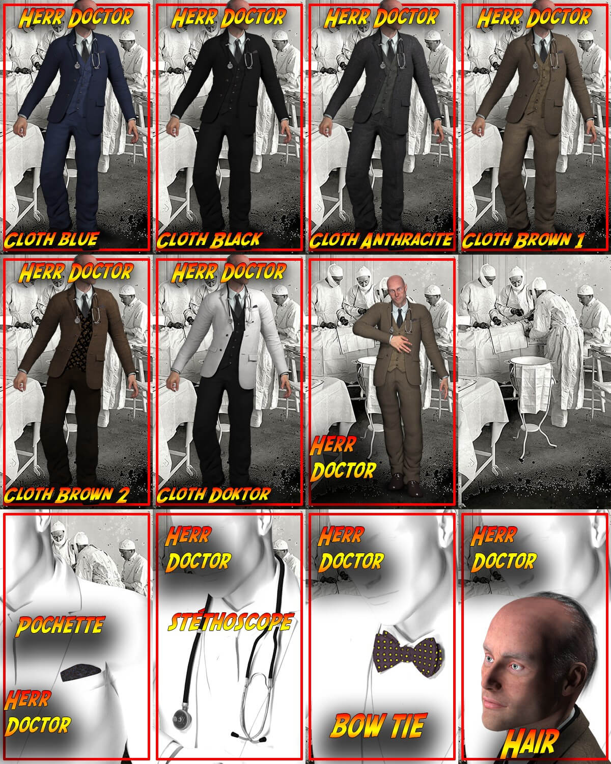 Herr Doctor, Civil, Standalone Character Cmptbl DAZ3D Poser - Free Daz ...