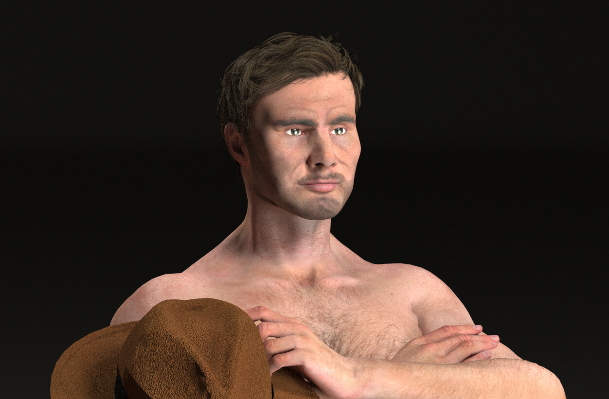 Indiana Jones Base Mesh Michael 3 of Daz3D - Free Daz Content by Jibicoco