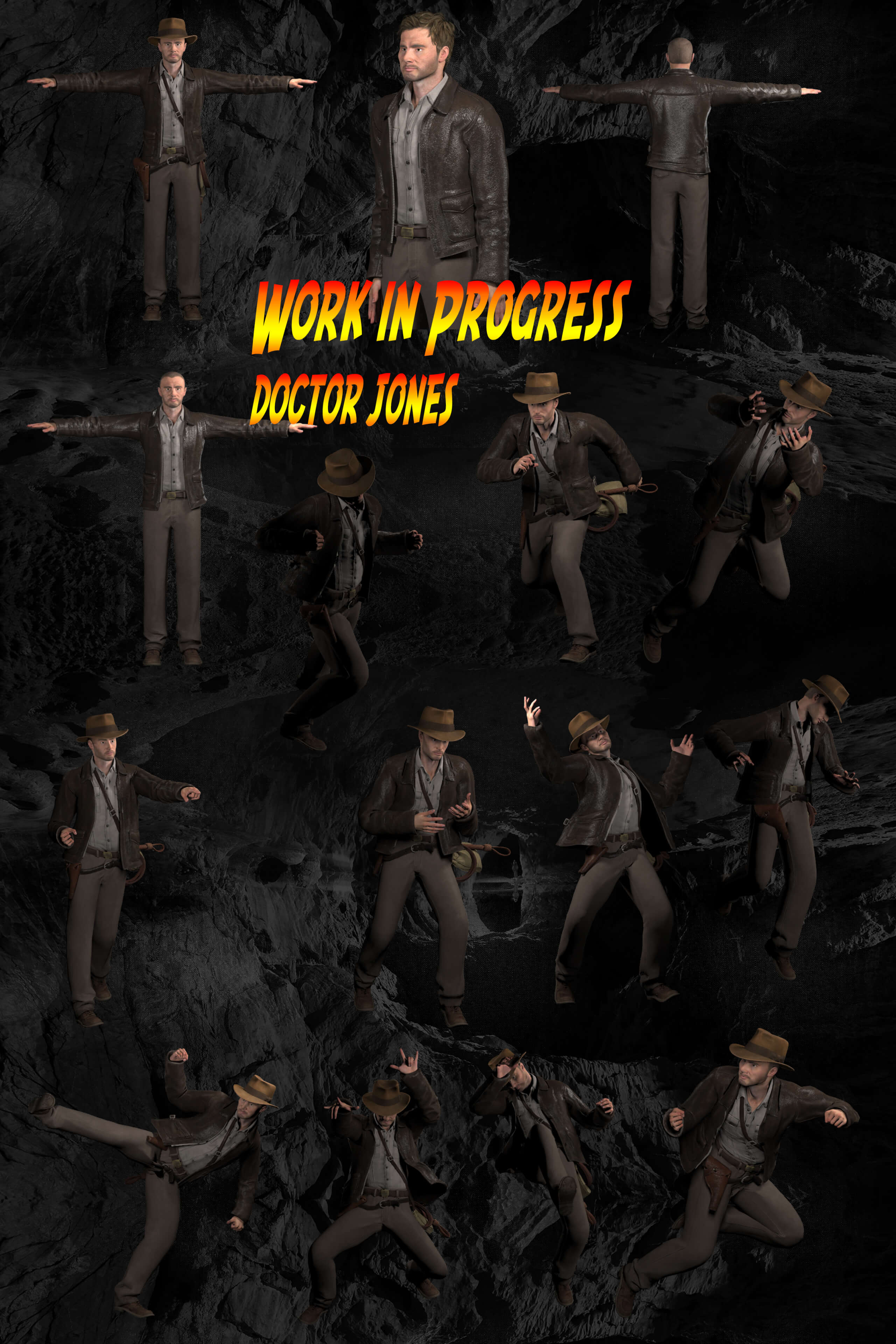 Indiana Jones Base Mesh Michael 3 of Daz3D - Free Daz Content by Jibicoco