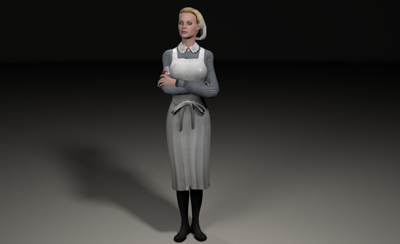 Nurse Berlin for Vicoria 3 of DAZ3D Low Poy - Free Daz Content by Jibicoco