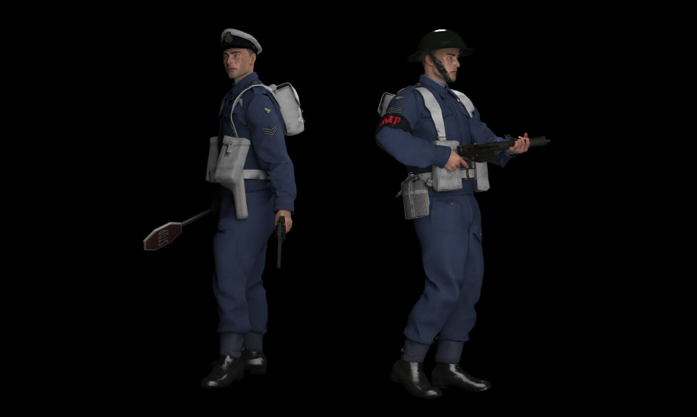 RAF Pilot Base Mesh Michael 3 of DAZ3D Compatible with Poser - Free Daz ...