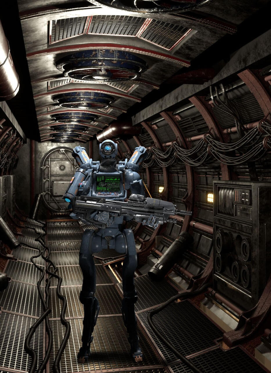 Robot Droid Drone Worker Daz3D - Free Daz Content by Jibicoco