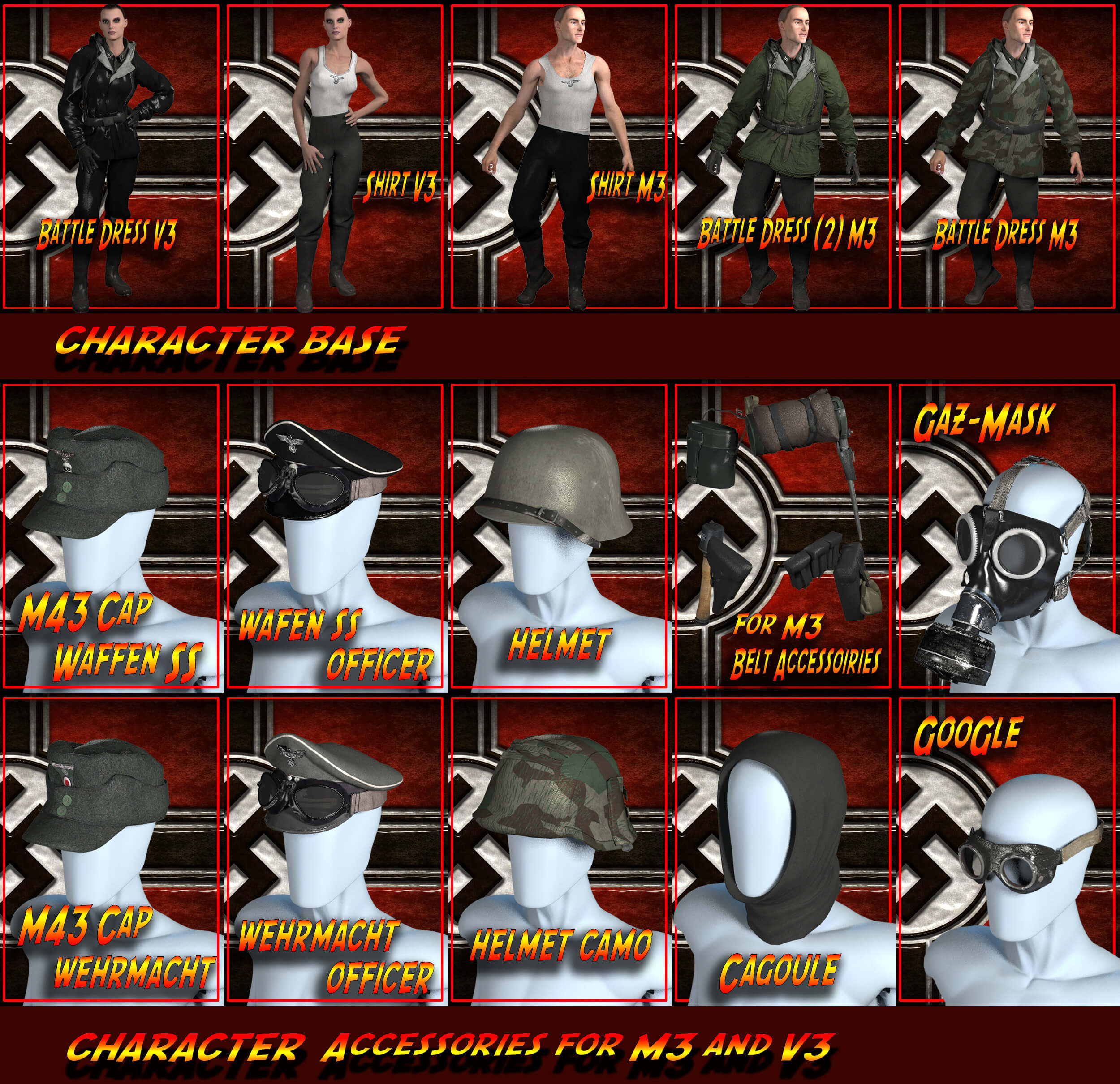 Waffen SS Low Poly Standalone Character - Free Daz Content by Jibicoco