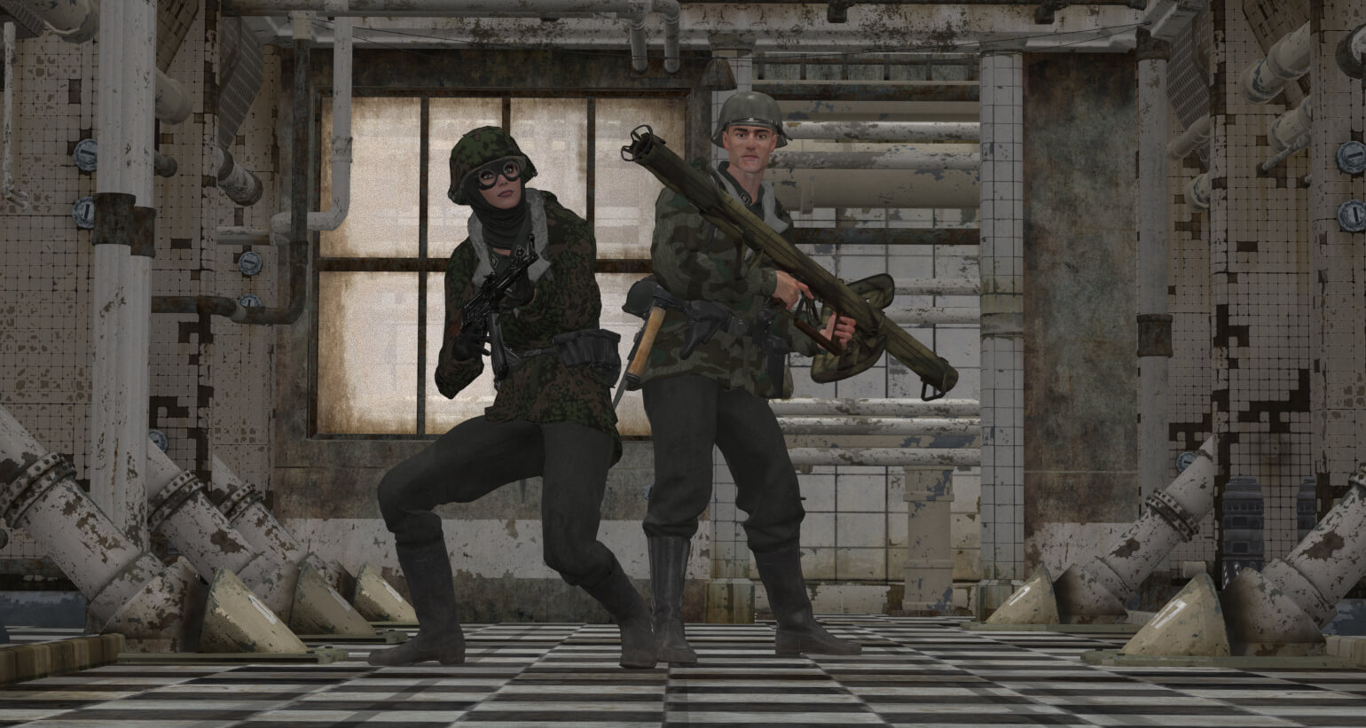 Waffen SS Low Poly Standalone Character - Free Daz Content by Jibicoco