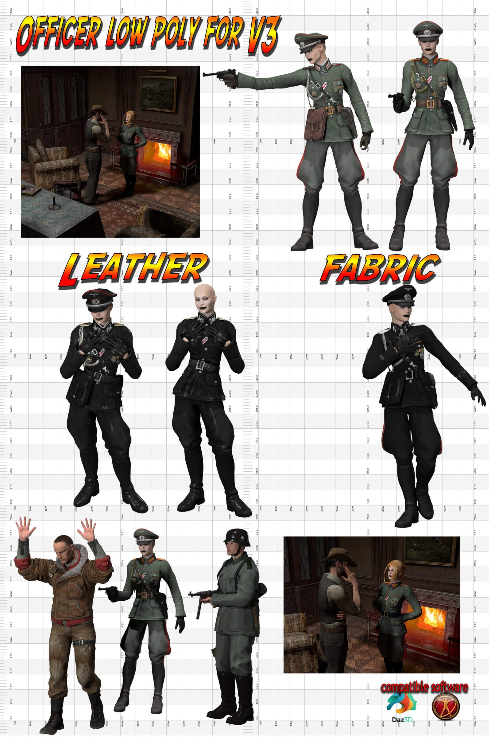 Wehrmacht Army Low Poly Base Mesh Michael 3 of DAZ3D - Free Daz Content ...