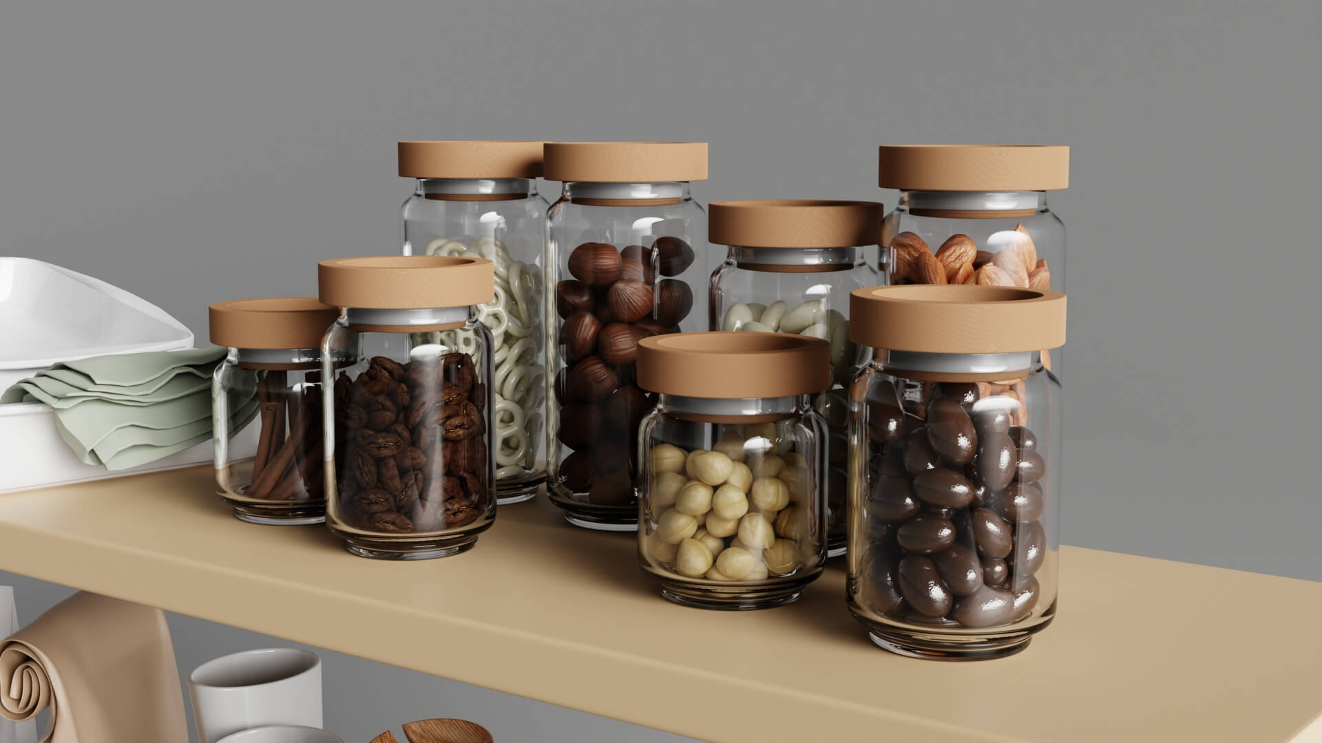 Kitchen Storage of Common Utensils - 3D Model by JIEXI