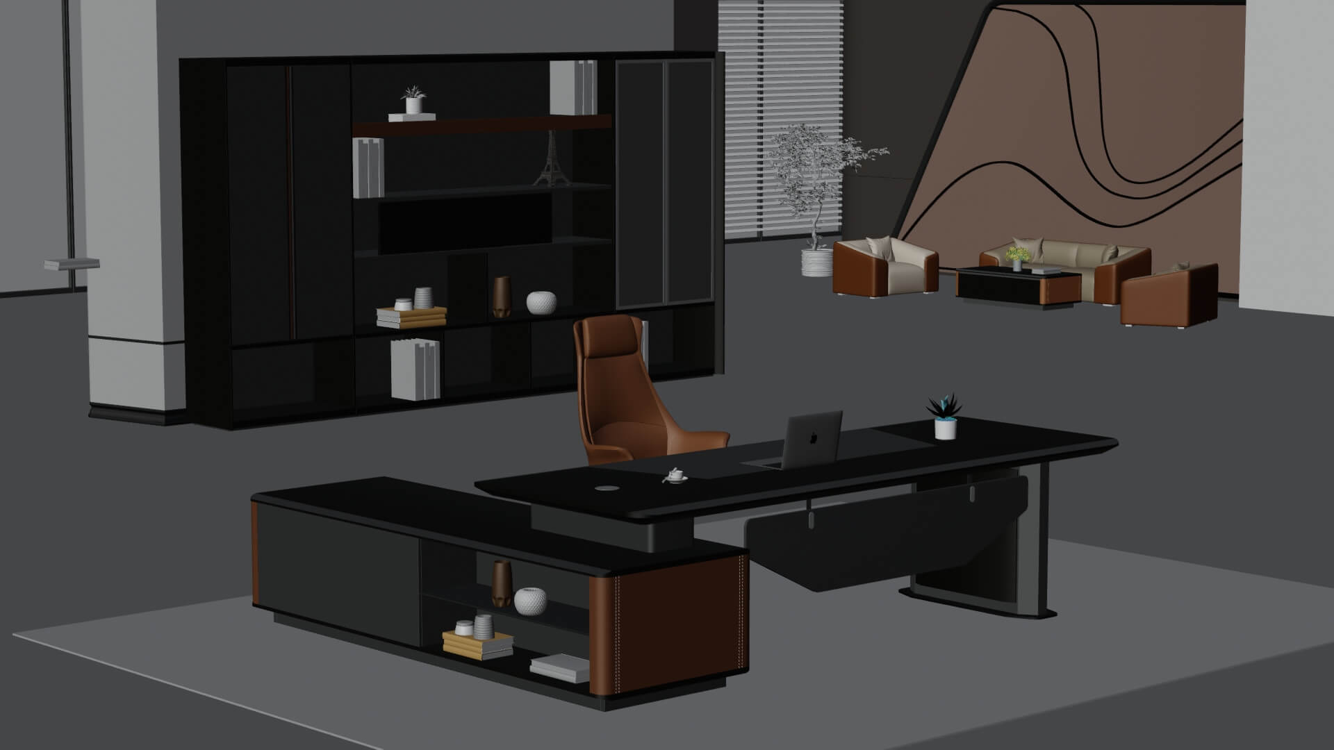 Blender 3D Modern Boss Office by JIEXI