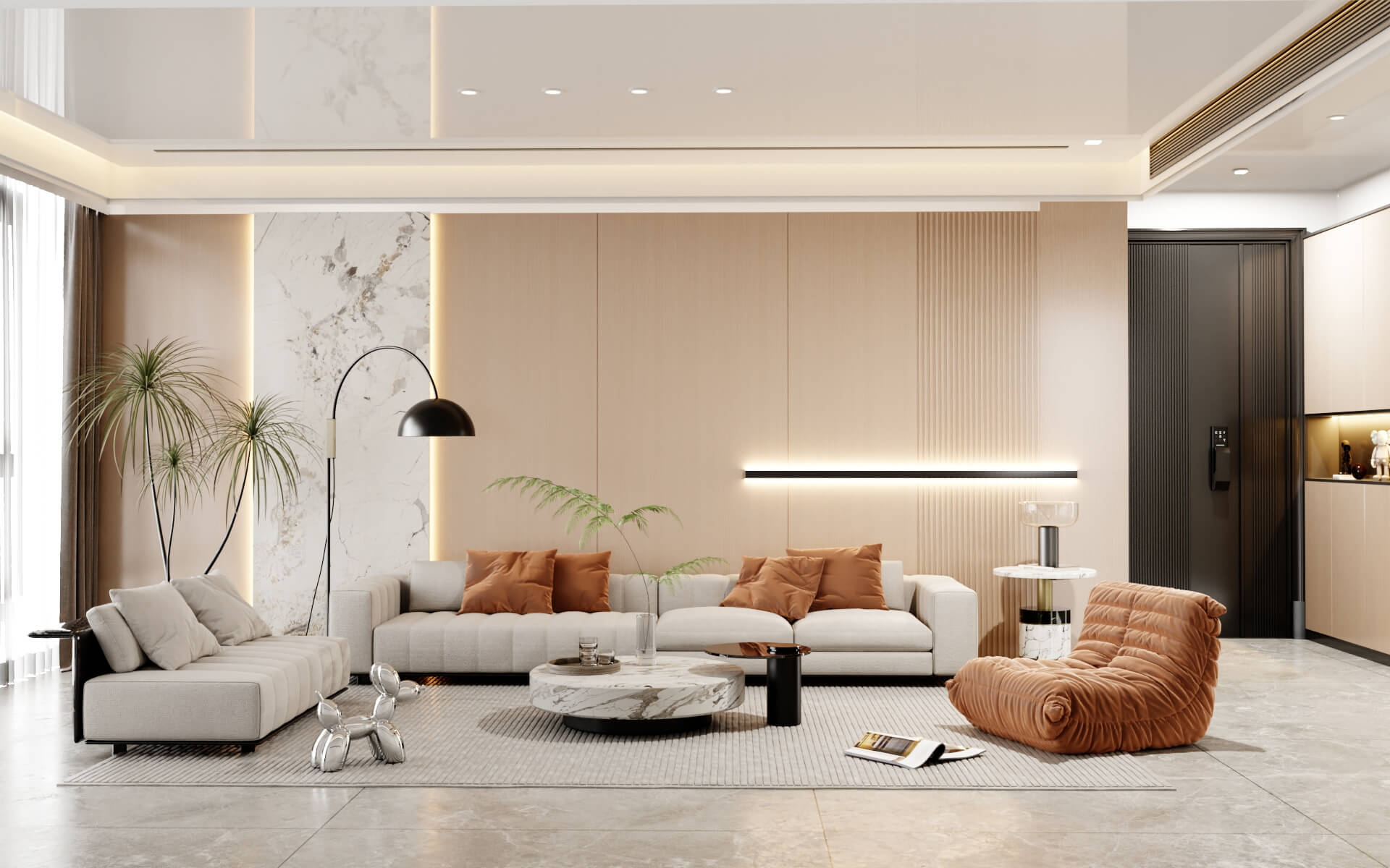 Blender 3D Modern Minimalist Living Room by JIEXI