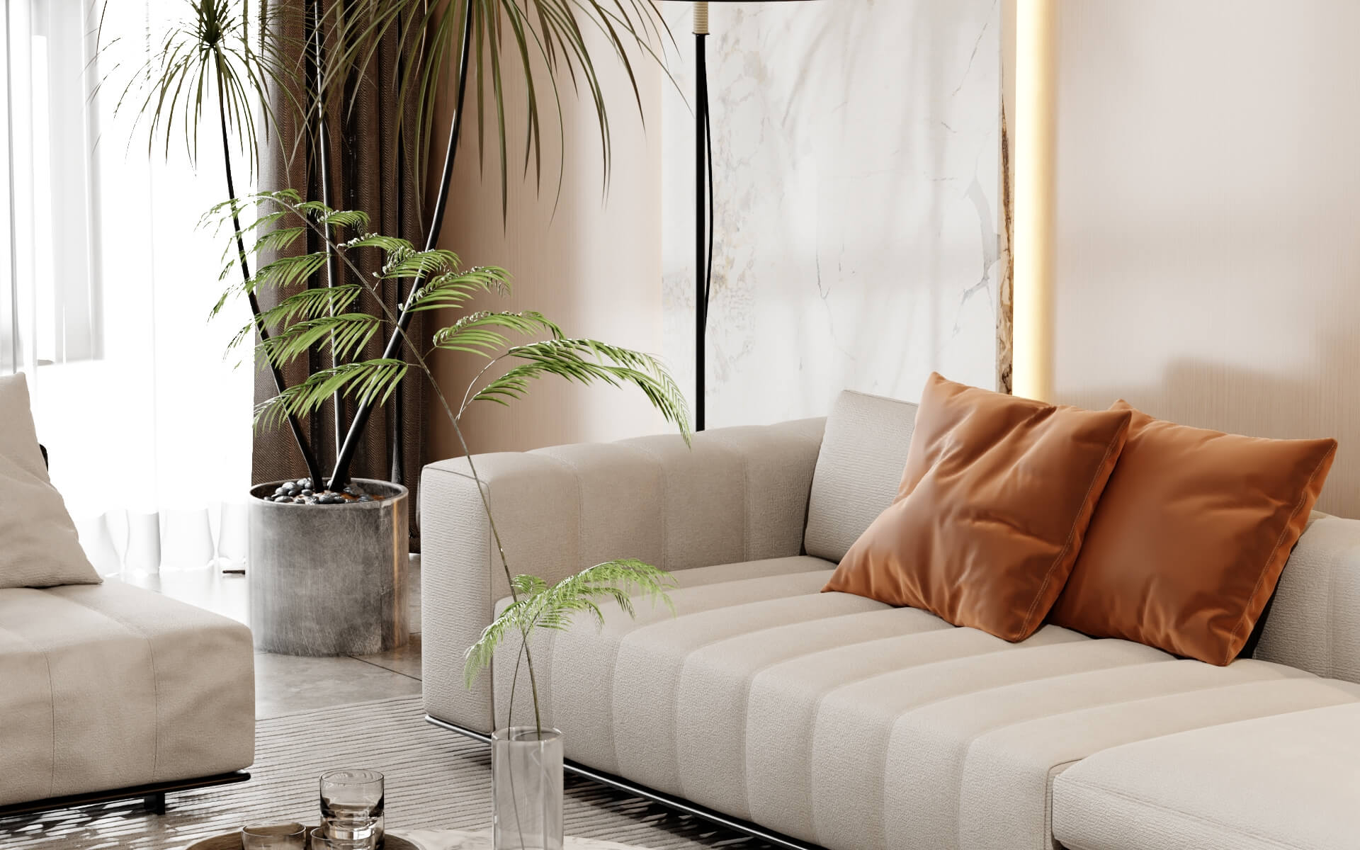 Blender 3D Modern Minimalist Living Room by JIEXI