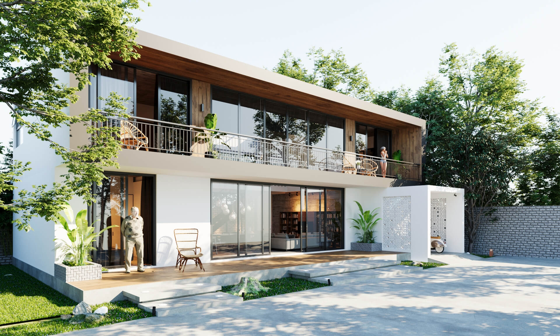 Blender 3D Revit Modern Villa Design by JIEXI