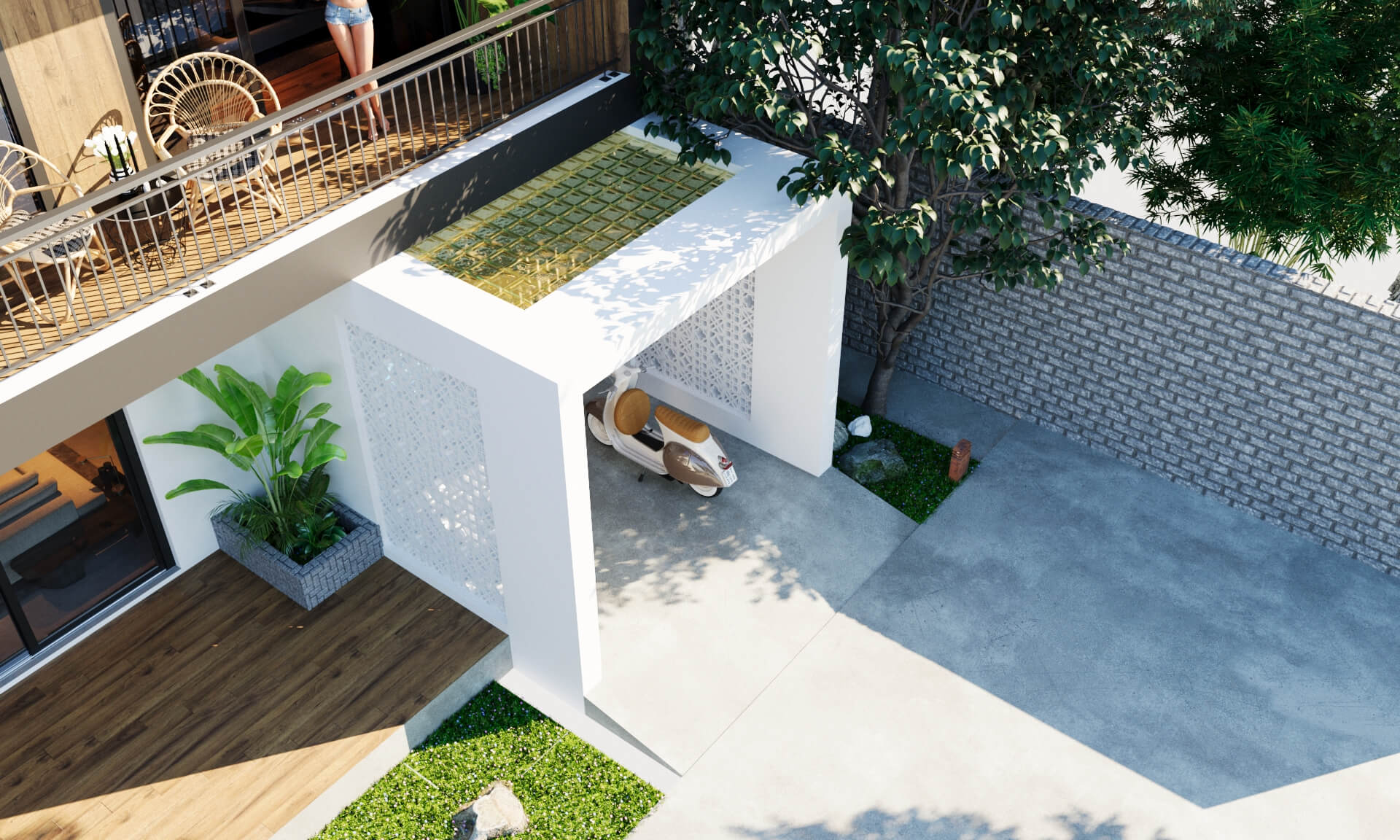 Blender 3D Revit Modern Villa Design by JIEXI