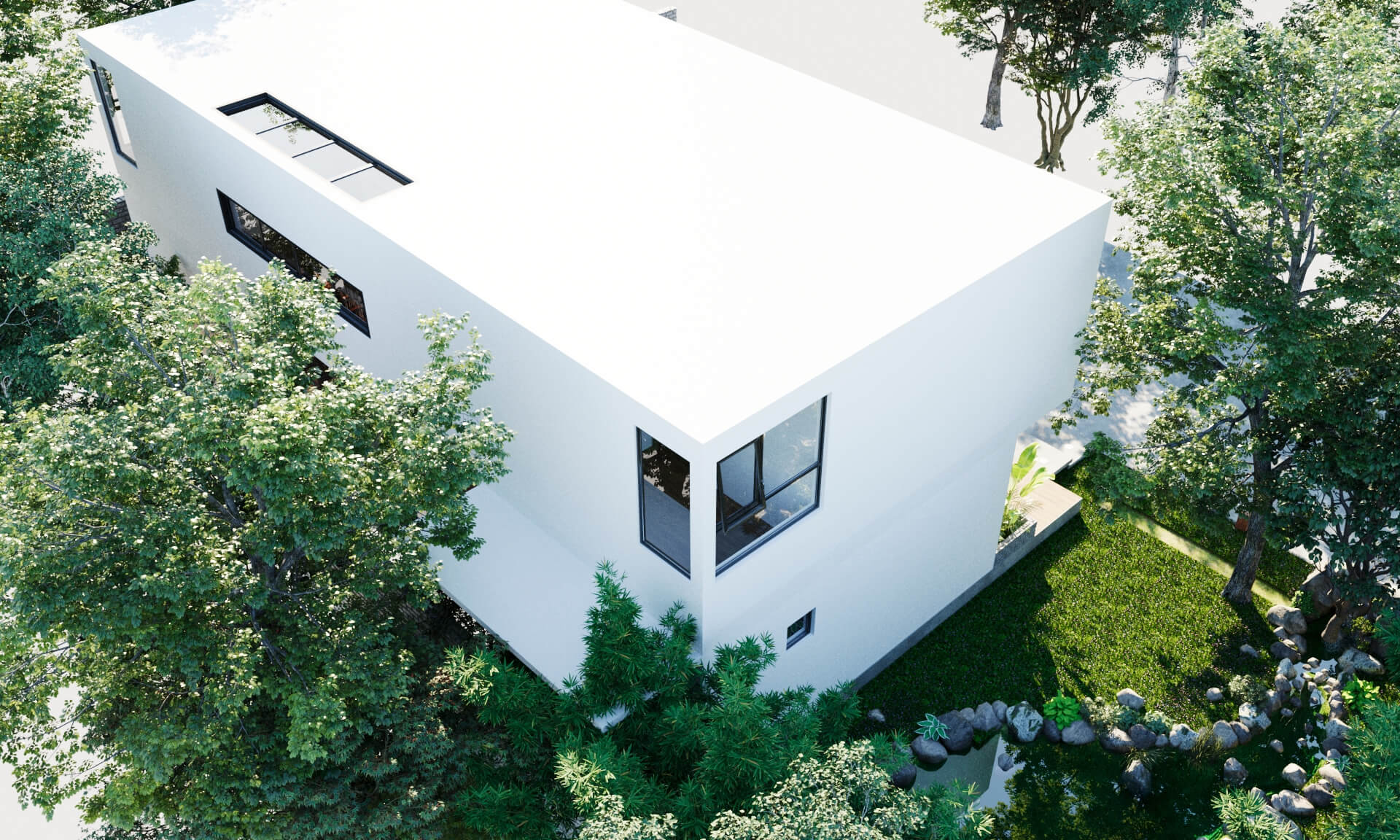 Blender 3D Revit Modern Villa Design by JIEXI