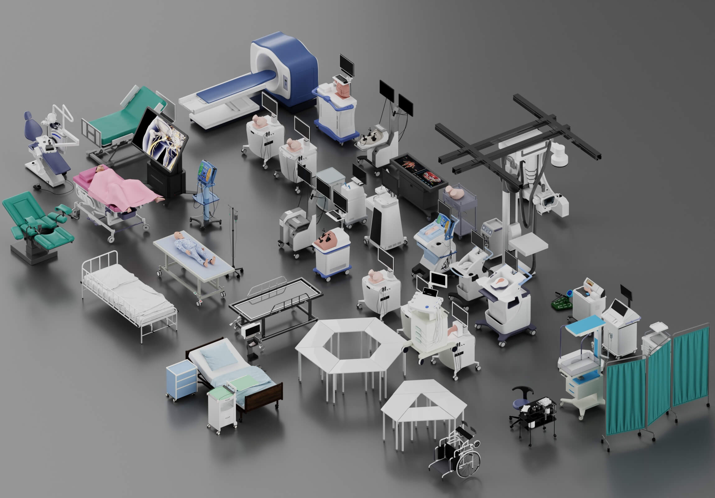 Modern Medical Equipment Blender 3D by JIEXI