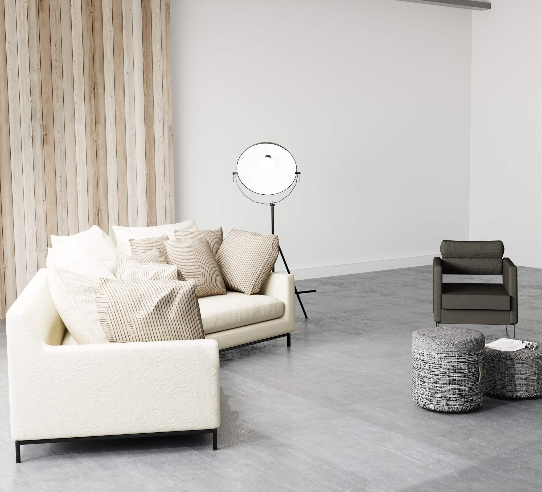 Modern Profile Interior Living Room - 3D Model by JIEXI