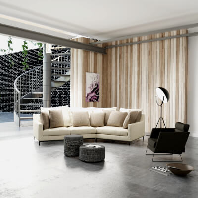Modern Profile Interior Living Room - 3D Model by JIEXI