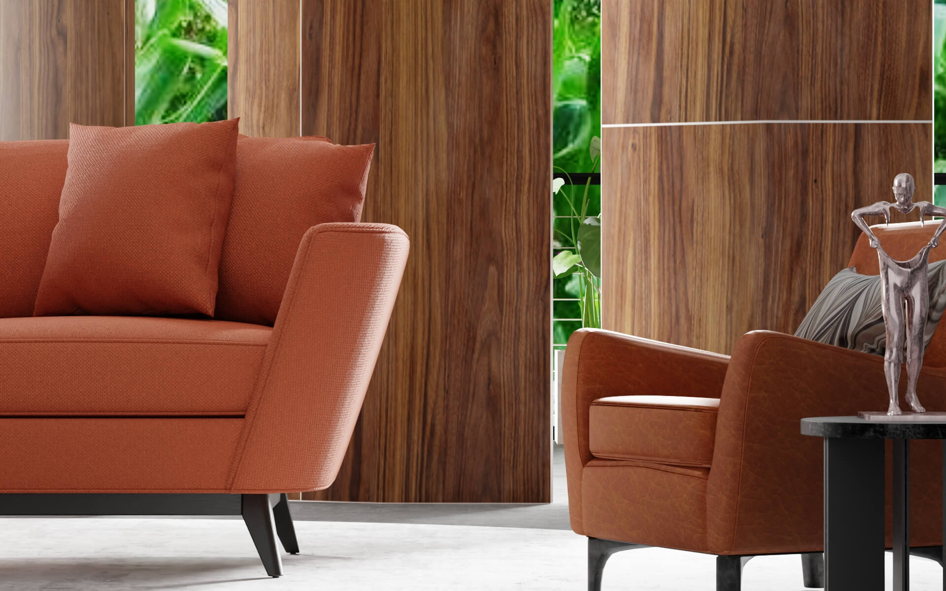 Modern Profile Interior Living Room - 3D Model by JIEXI
