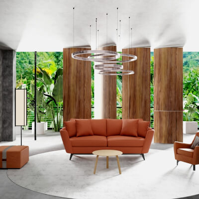 Modern Profile Interior Living Room - 3D Model by JIEXI