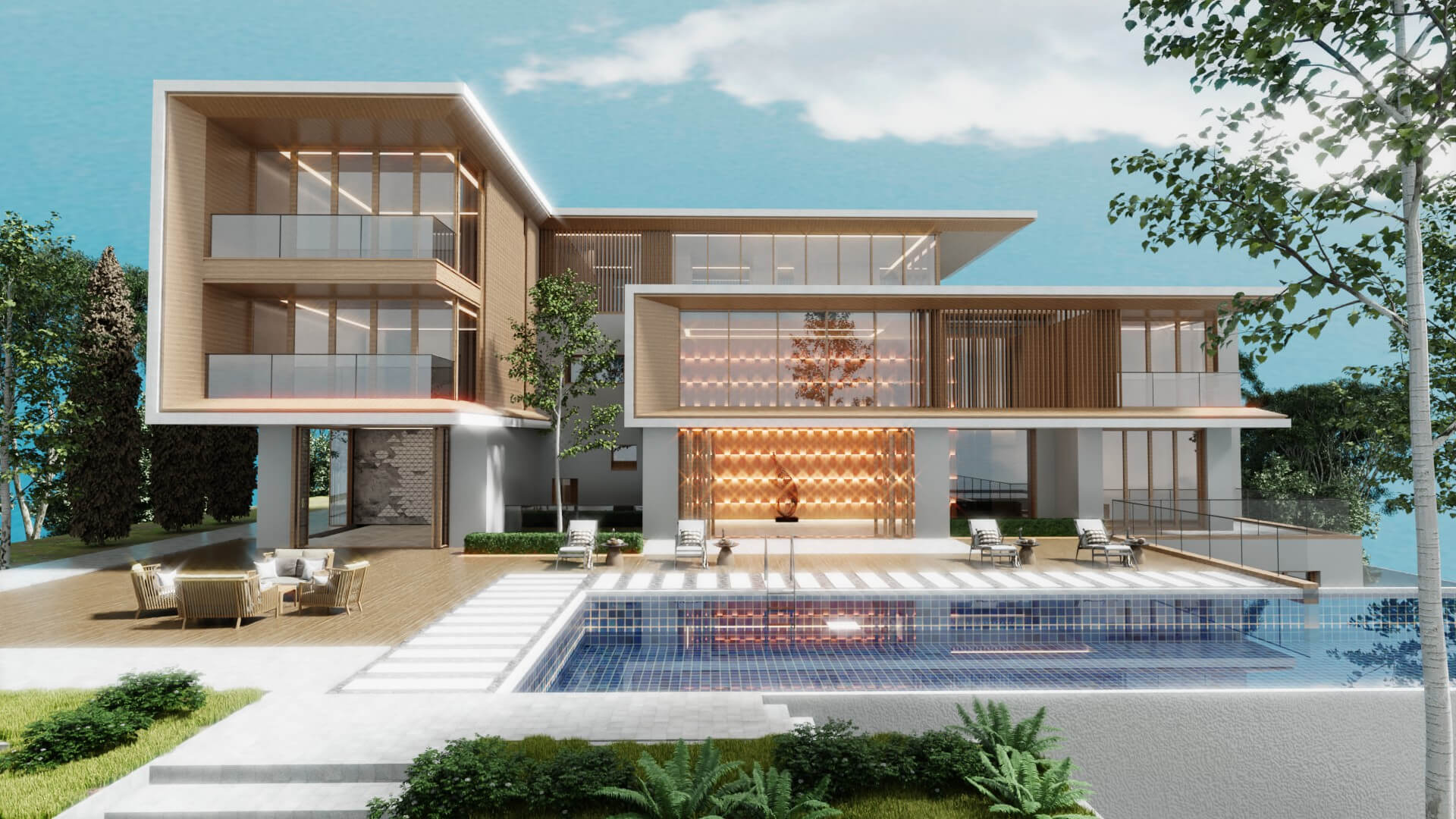 Modern Villa 2023 Blender - 3D Model by JIEXI