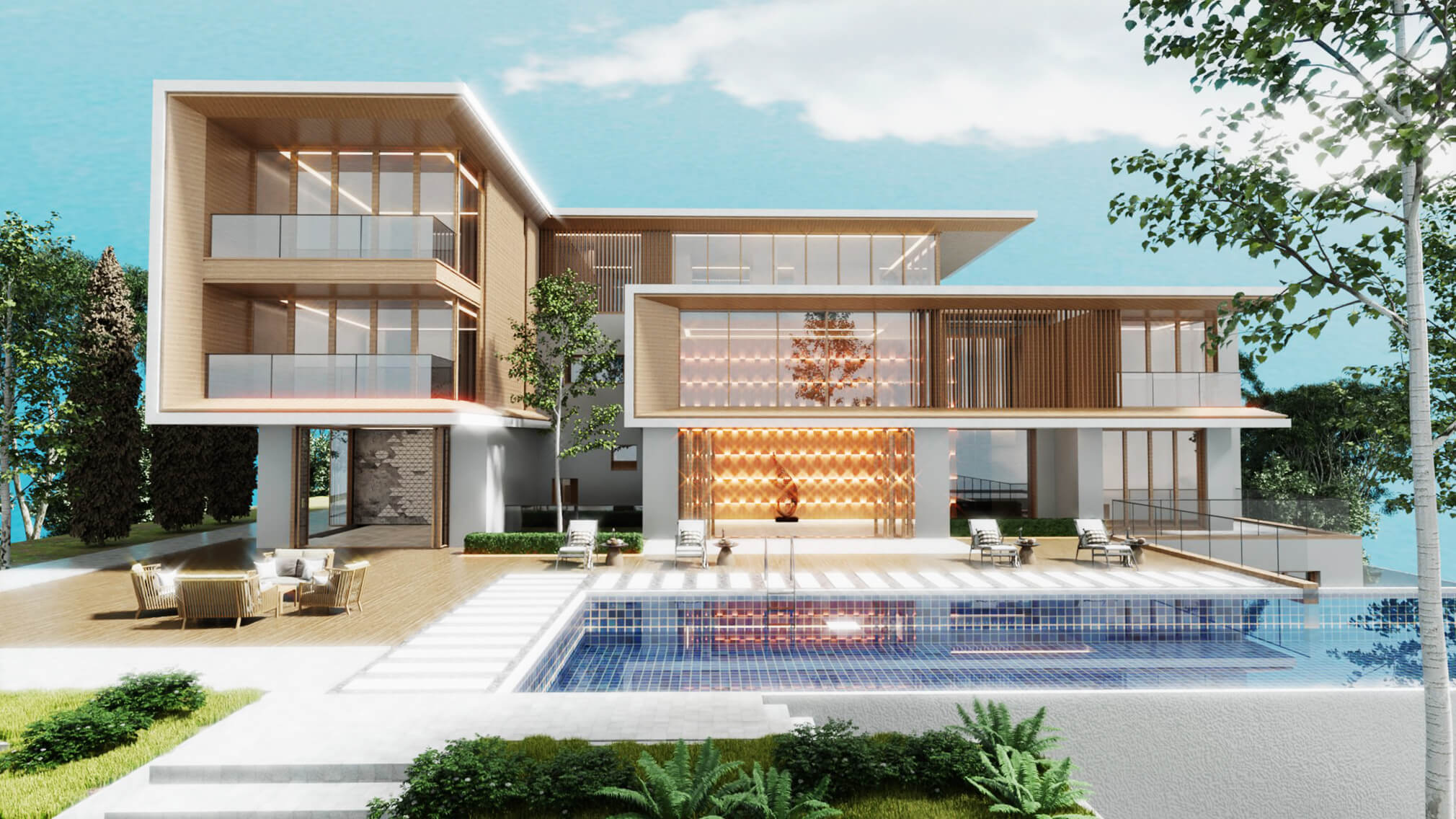 Modern Villa 2023 Blender - 3D Model by JIEXI