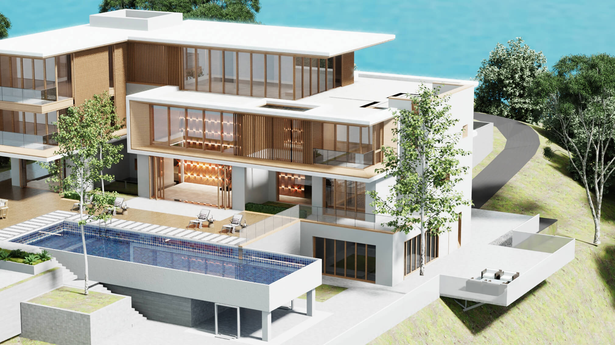 Modern Villa 2023 Blender - 3D Model by JIEXI